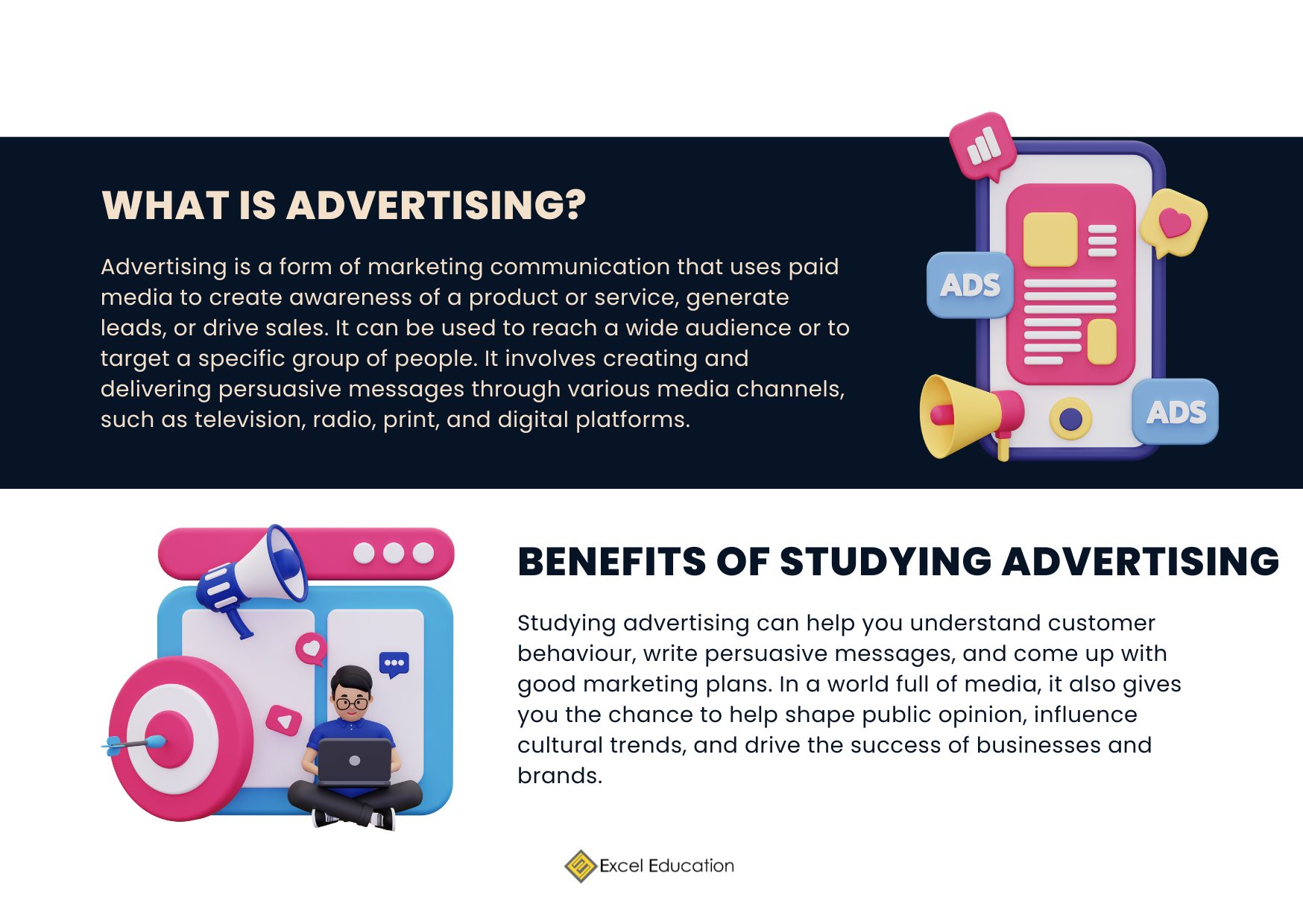 Beyond the Billboards: Degree in Advertising - Excel Education | Study ...